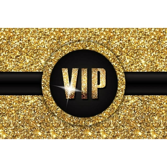 Laeacco Vip Party Photocall Black Golden Sequins Polka Dots Customized ...