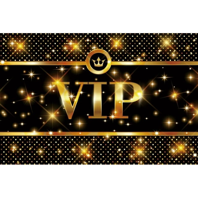 Laeacco Vip Party Photocall Black Golden Sequins Polka Dots Customized ...