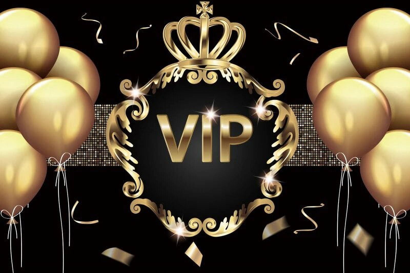 Laeacco Vip Party Photocall Black Golden Sequins Polka Dots Customized ...