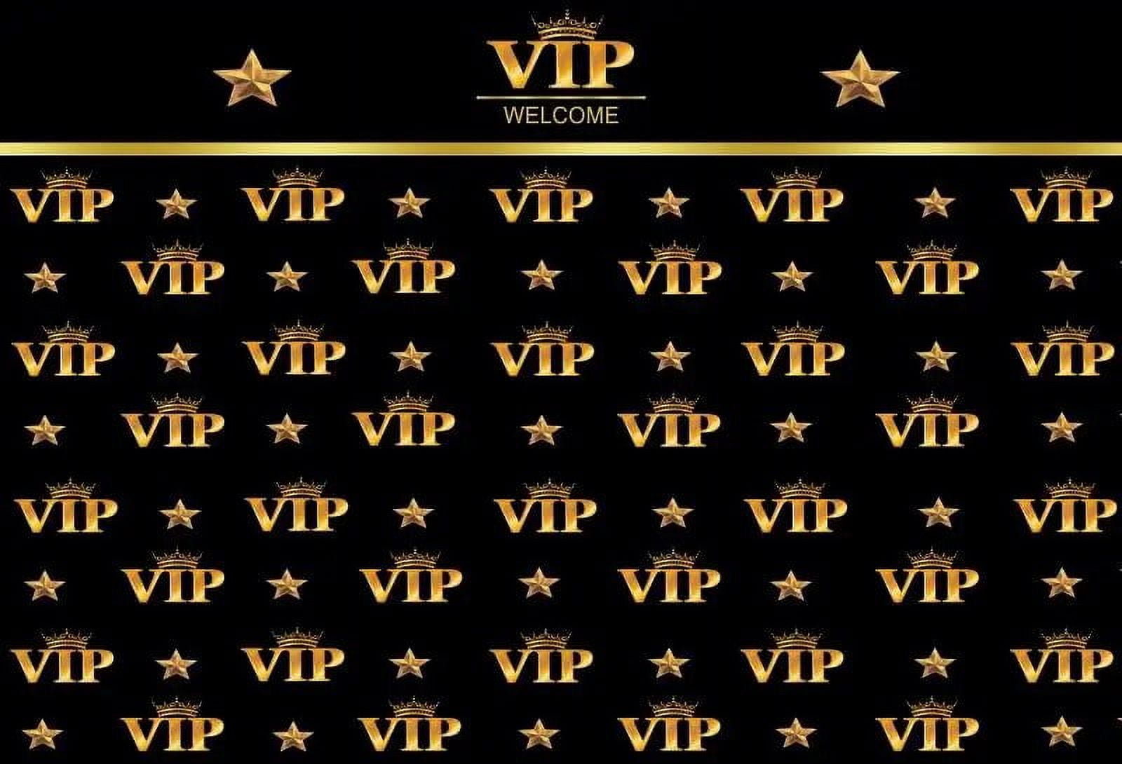 Laeacco Vip Party Photocall Black Golden Sequins Polka Dots Customized ...