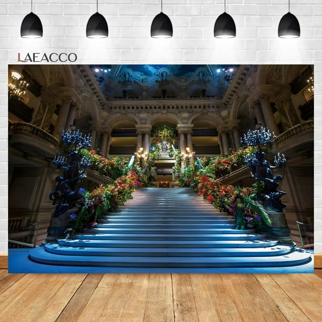 Laeacco Wedding Bridal Shower Backdrops Luxury Chandelier Chic Wall ...