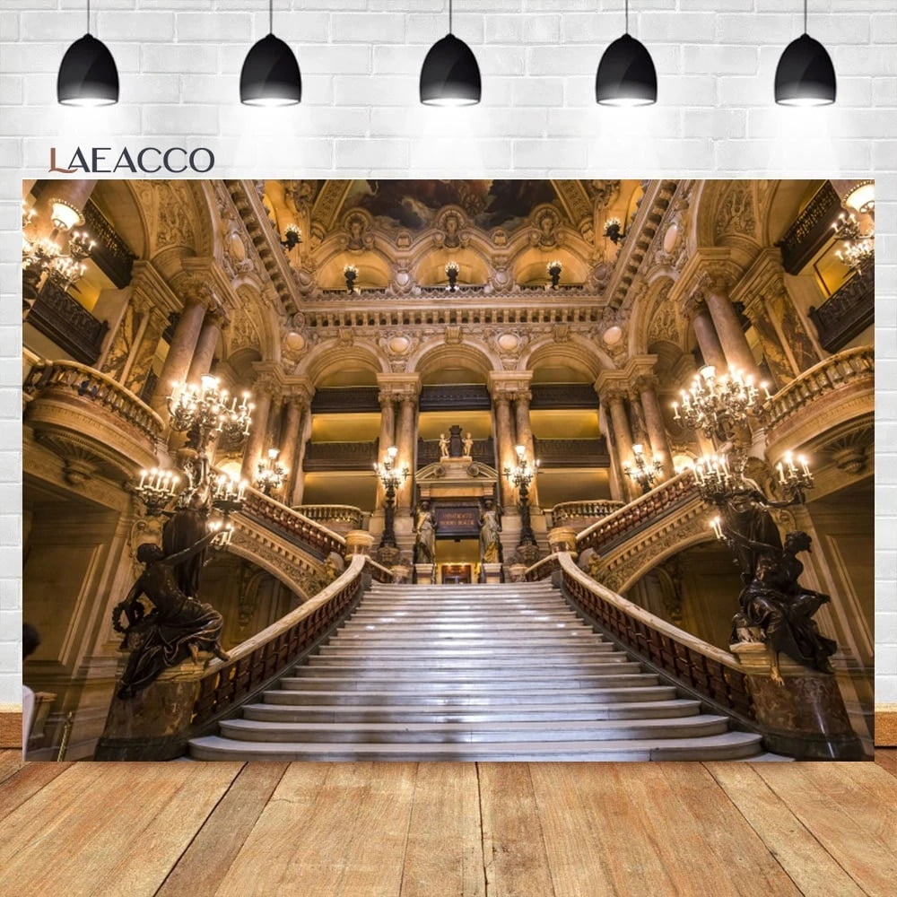 Laeacco Wedding Bridal Shower Backdrops Luxury Chandelier Chic Wall ...