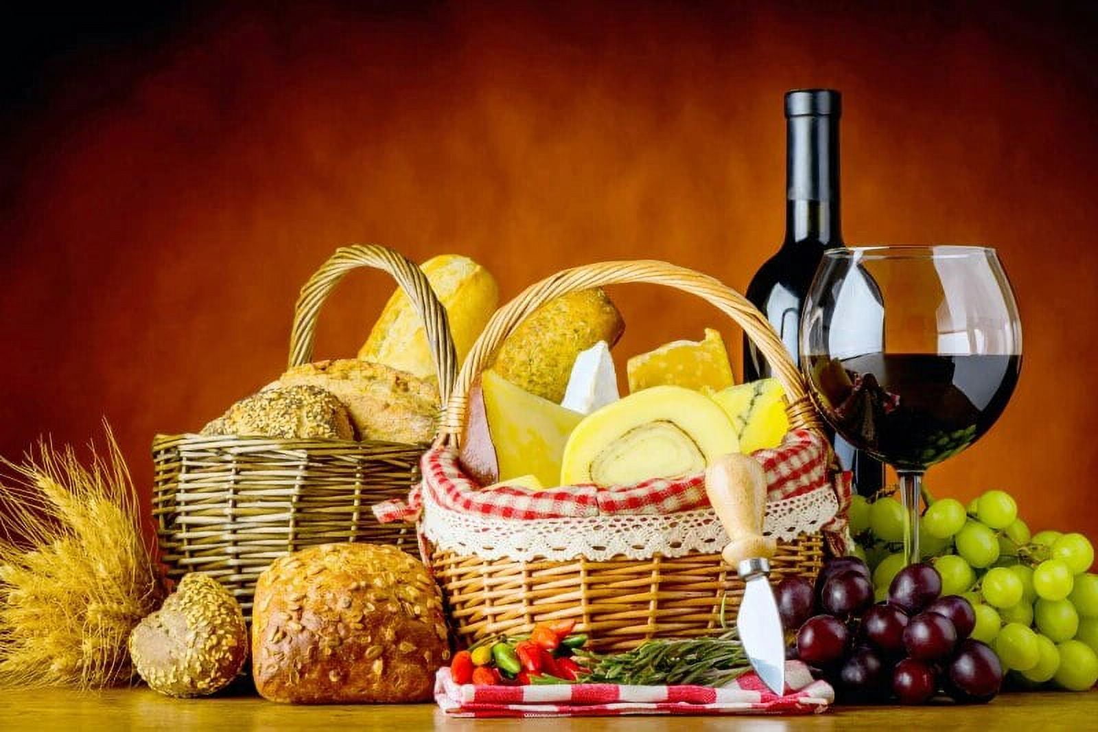 Laeacco Wine Photo Backdrop Poster Vintage Wooden Jar Grape Wine Autumn ...