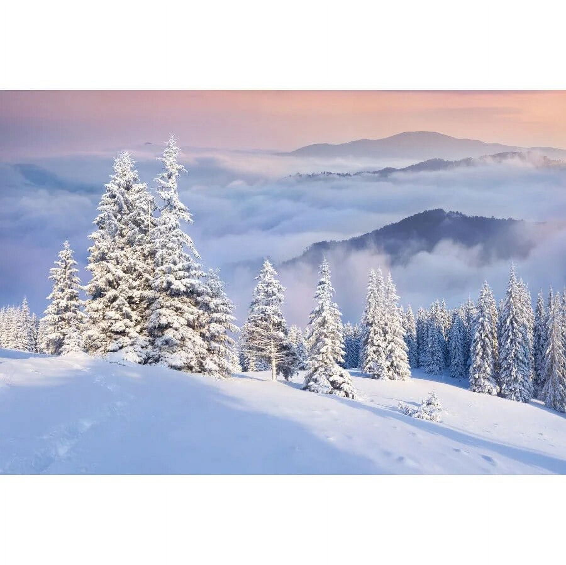 Laeacco Winter Snow Mountain Ski Slate Sunny Day Holiday Party Scenic ...