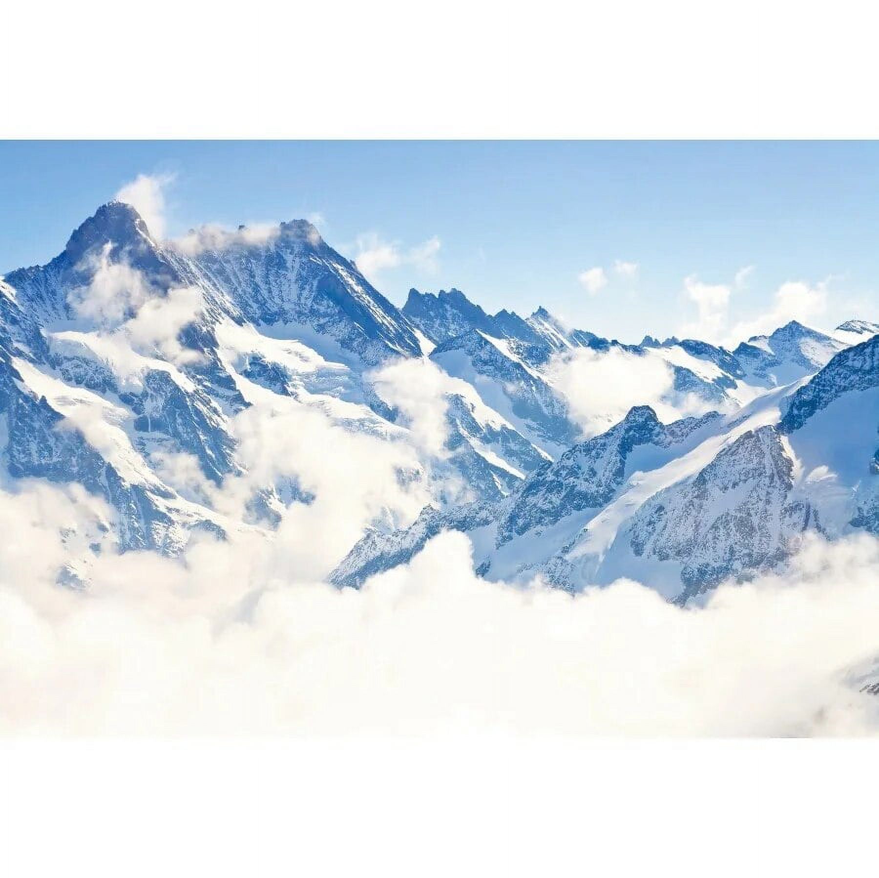 Laeacco Winter Snow Mountain Ski Slate Sunny Day Holiday Party Scenic ...