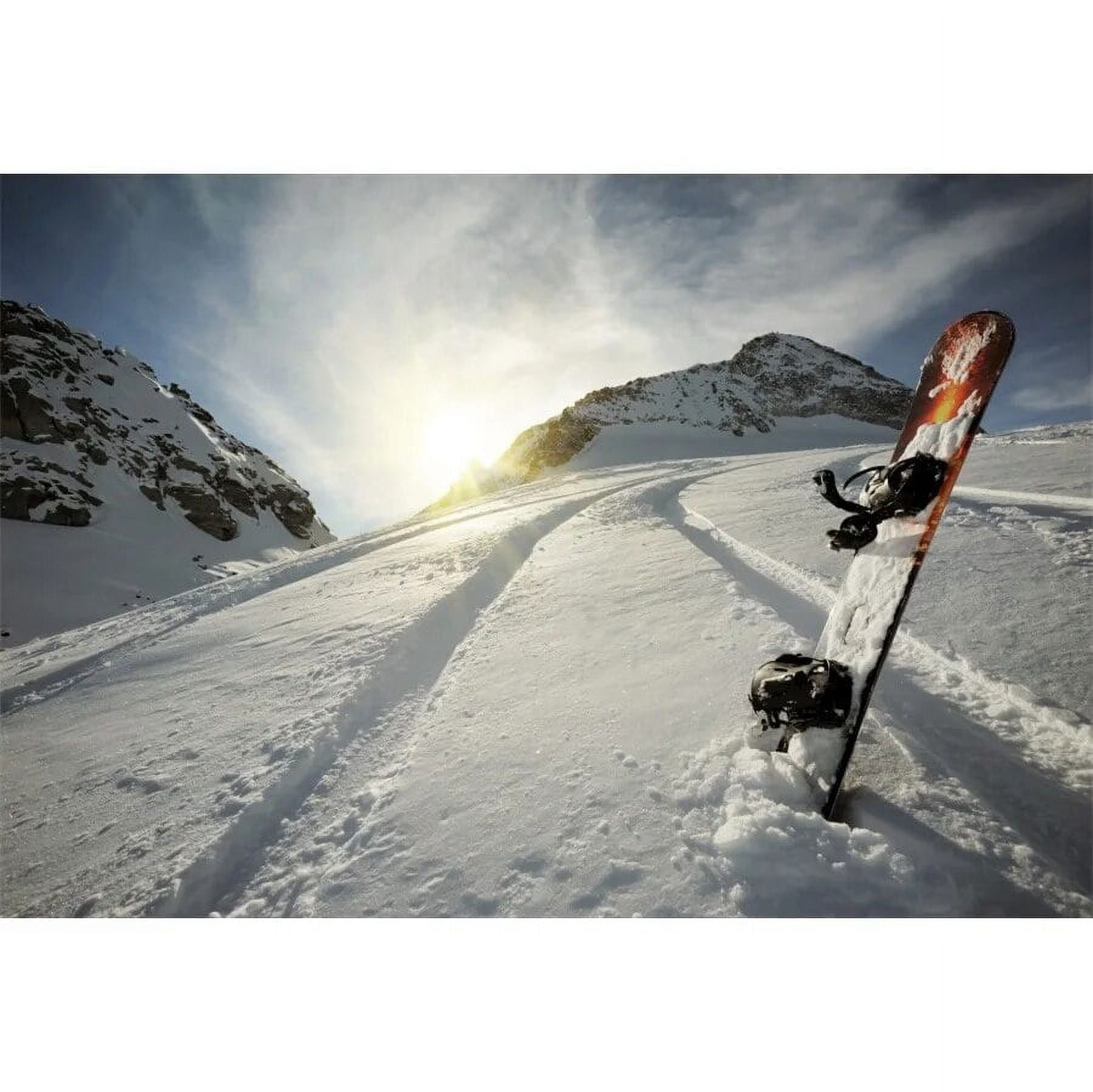 Laeacco Winter Snow Mountain Ski Slate Sunny Day Holiday Party Scenic ...