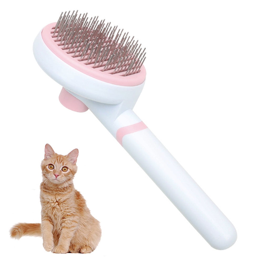 Laegsmetg Cat Brush for Shedding and Grooming, Self Cleaning Brush for ...