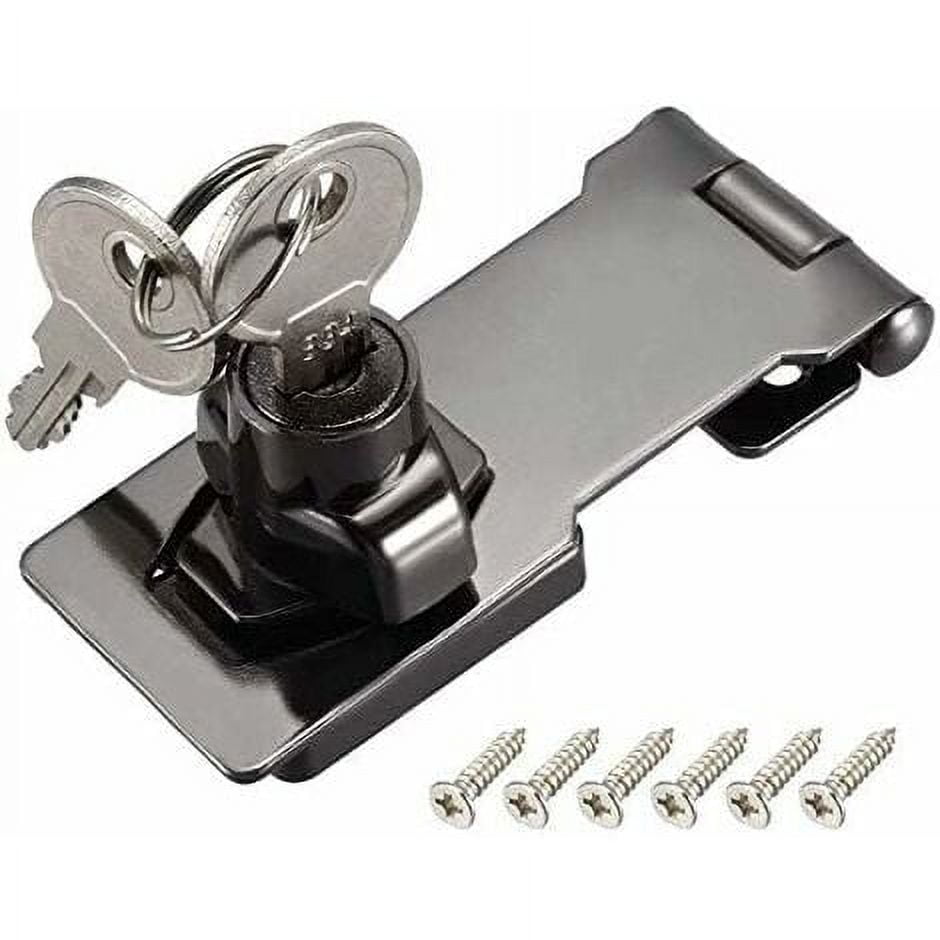 Laegsmetg Lock Hasp, Hasp Lock, Hasp Padlock with Keys, Screws, Door ...