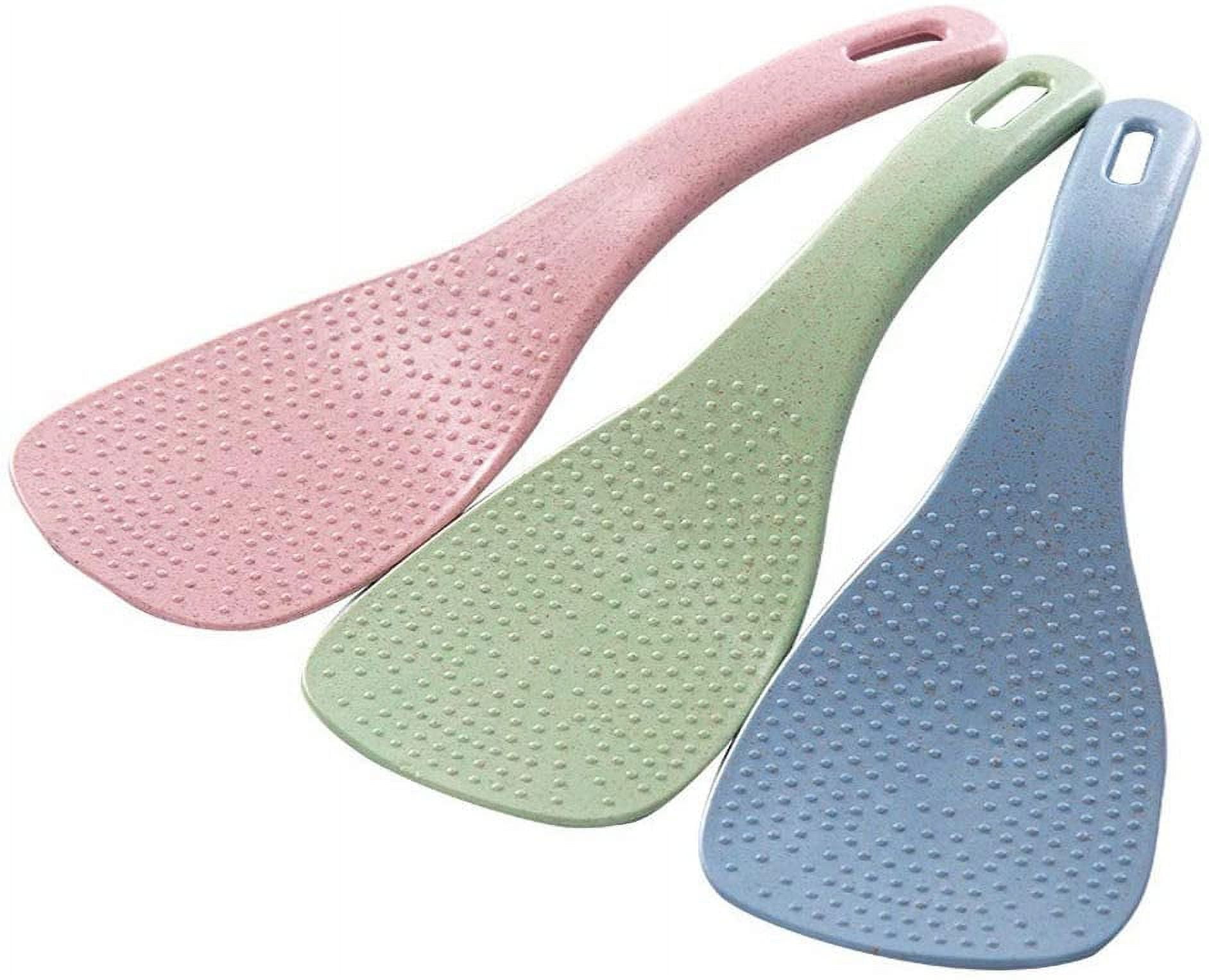 Laegsmetg Non-Scratch Rice Paddle Set, 3pc Wheat Straw Eco-Friendly ...