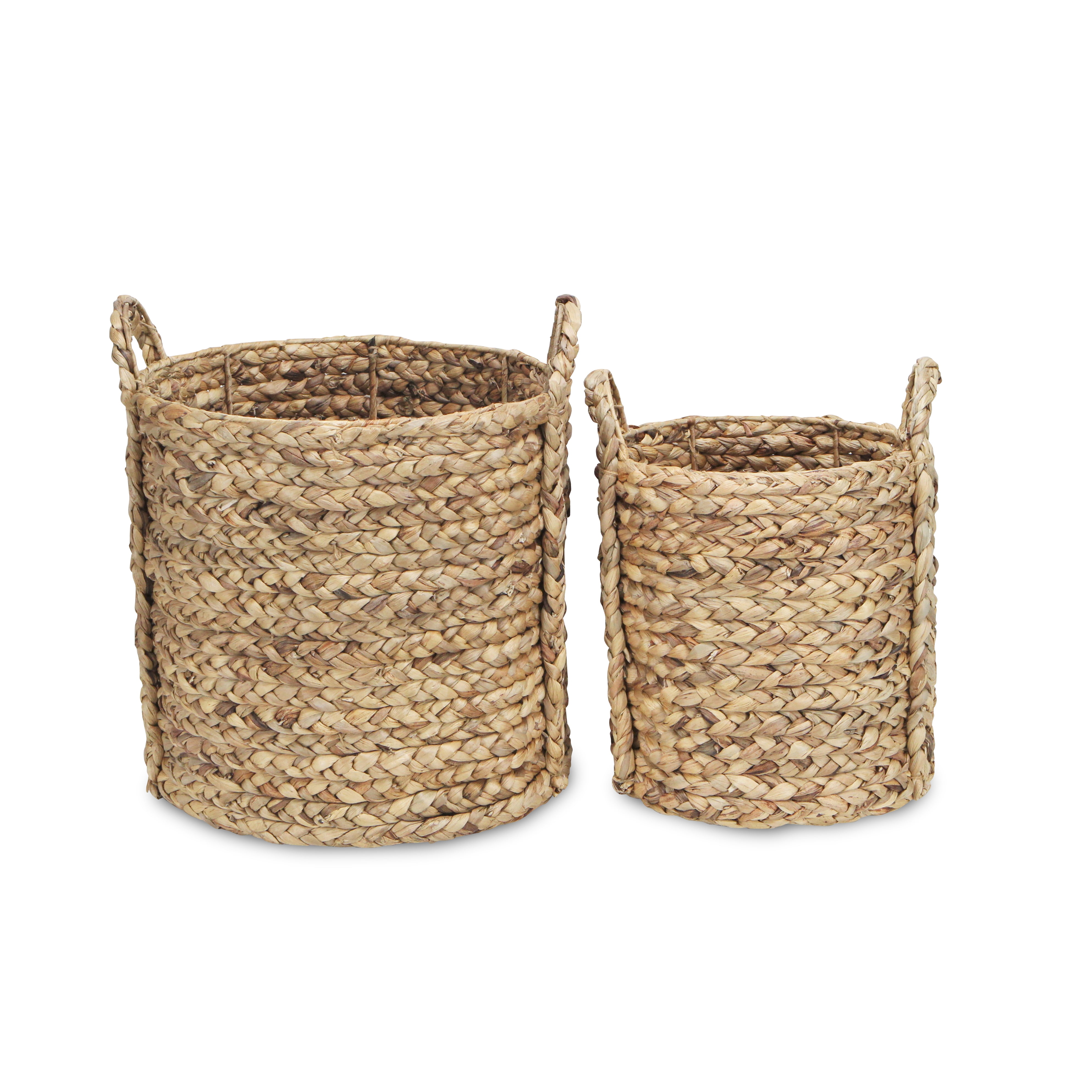 Laelia Water Hyacinth Set of 2 Round Tall Baskets - Walmart.com