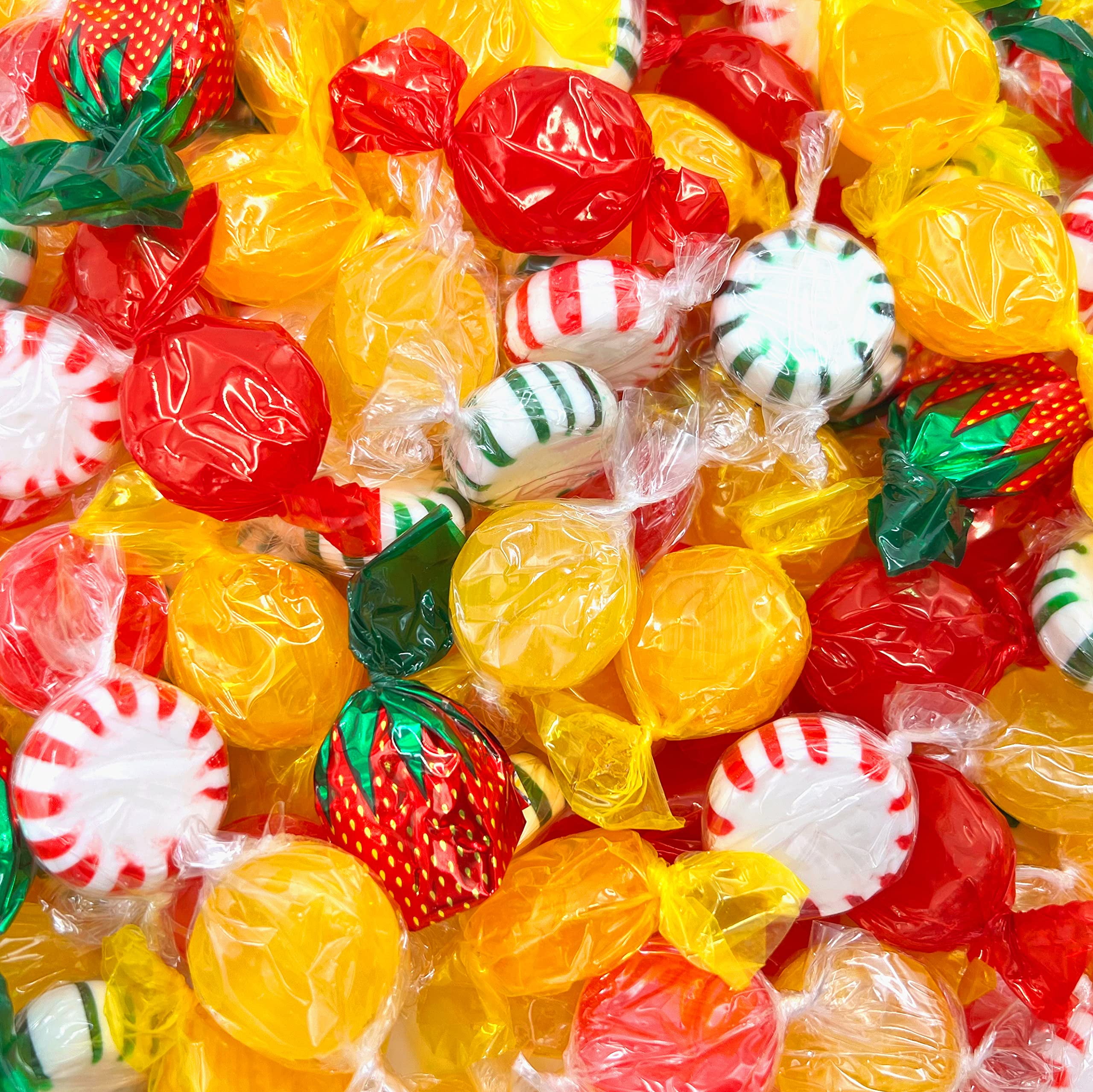 LaetaFood American Old-Fashioned Hard Candy Assortment, Individually ...