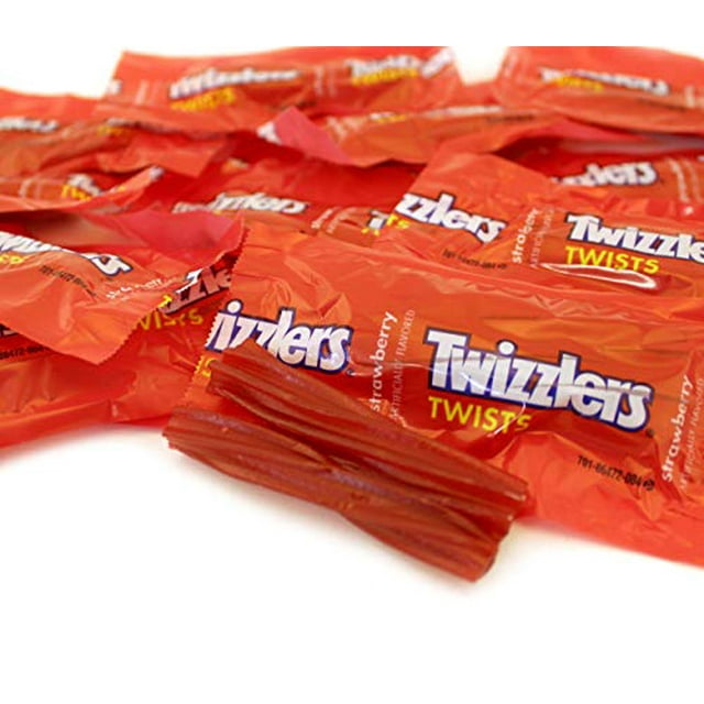LaetaFood TWIZZLERS Twists Strawberry Flavored Candy, Individually ...