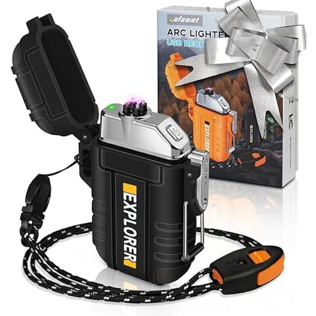 Lafagiet Waterproof Arc Lighter, Outdoor Dual Plasma Arc Lighter, USB ...
