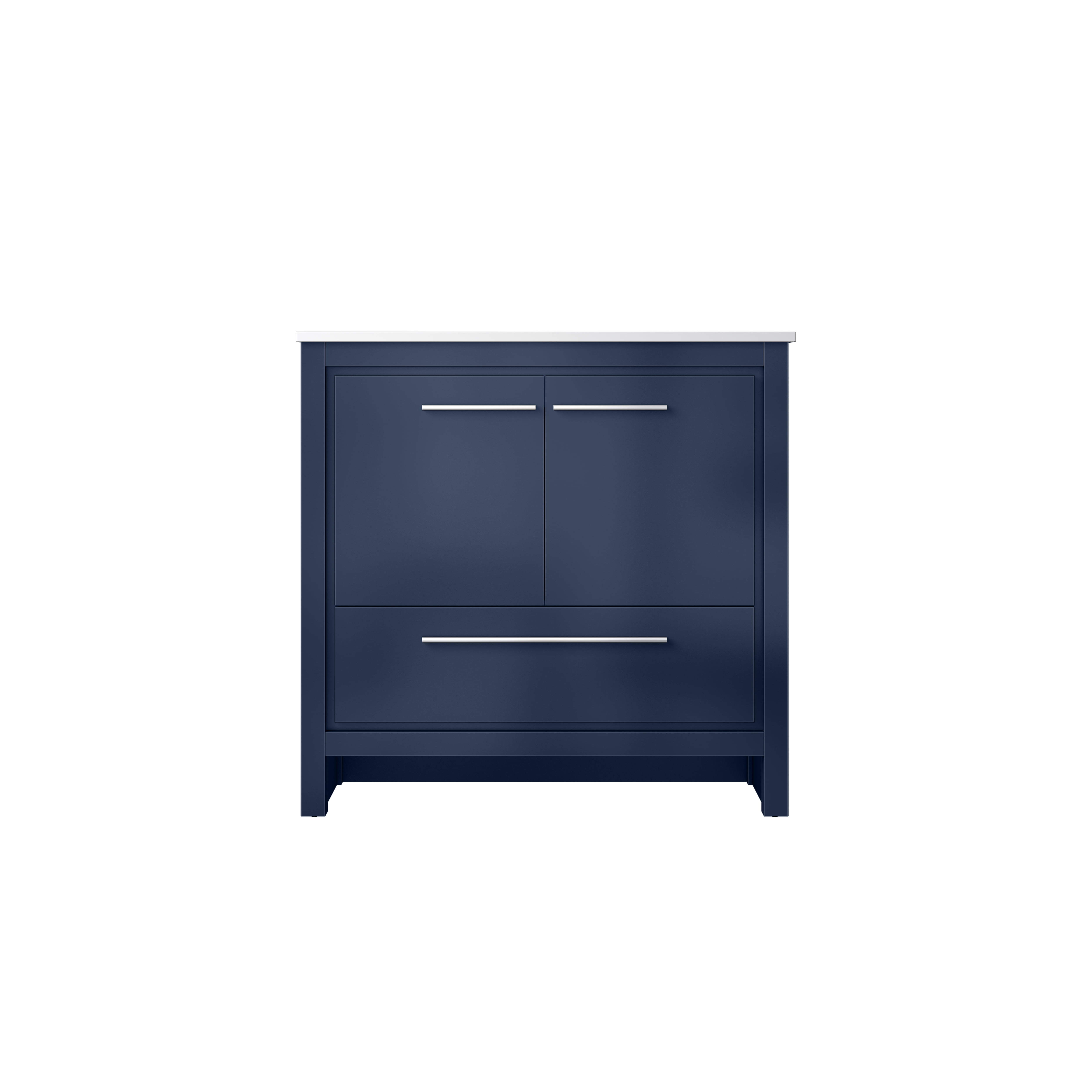 Lafarre 36 in W x 20 in D Navy Blue Bath Vanity and Cultured Marble Top ...