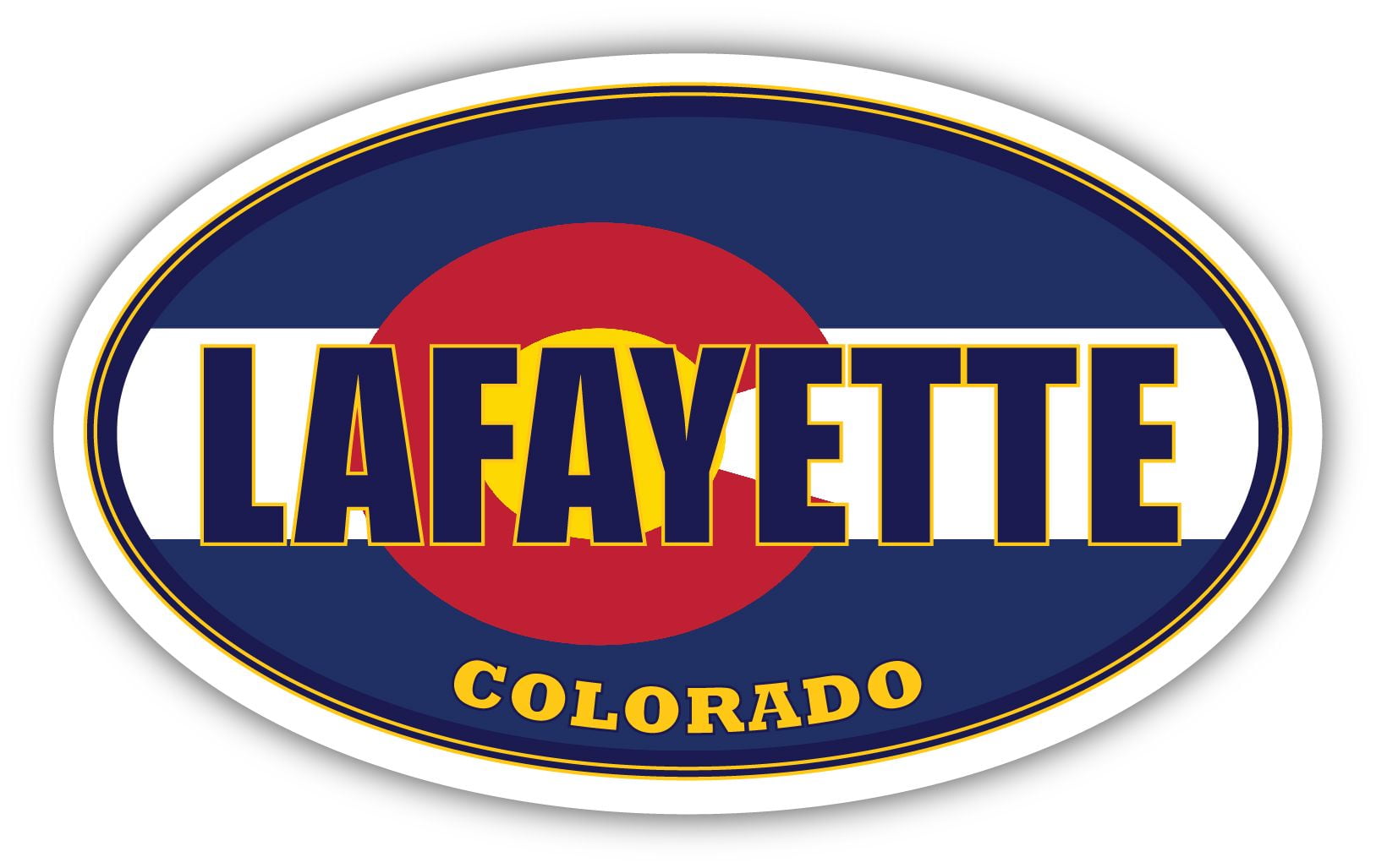 Lafayette City Colorado State Flag | CO Flag Boulder County Oval State ...