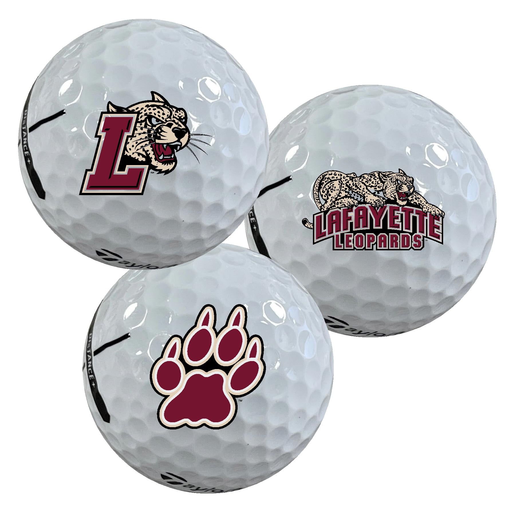 Lafayette College Leopards Logo Edition Taylormade Distance+ Golf Balls ...