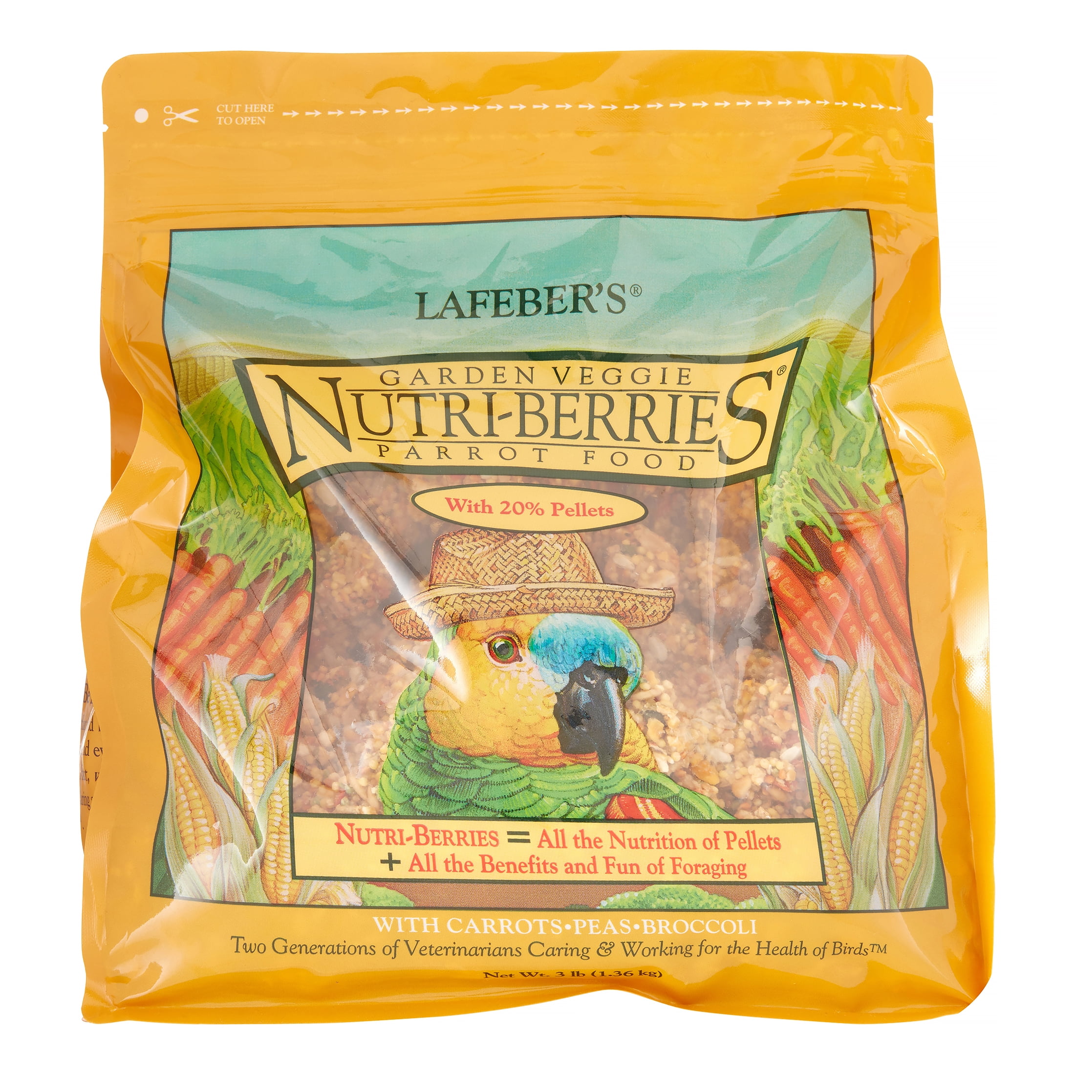 Lafeber Nutri-Berries Garden Veggie Parrot Bird Food, 3 Lb - Walmart.com