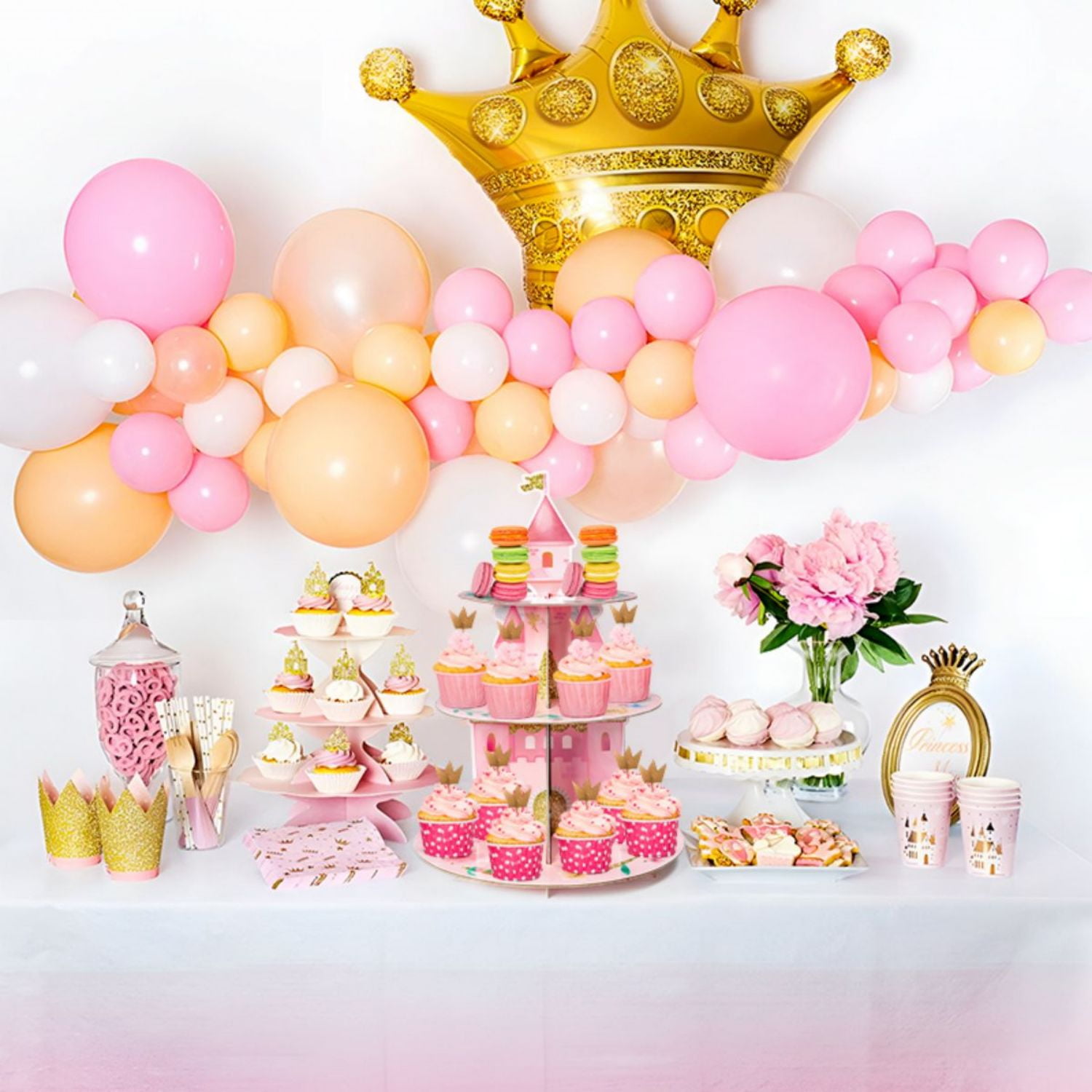 Laffact 3-Tier Watercolor Princess Cake Stand Set, 5-Count - Walmart.com