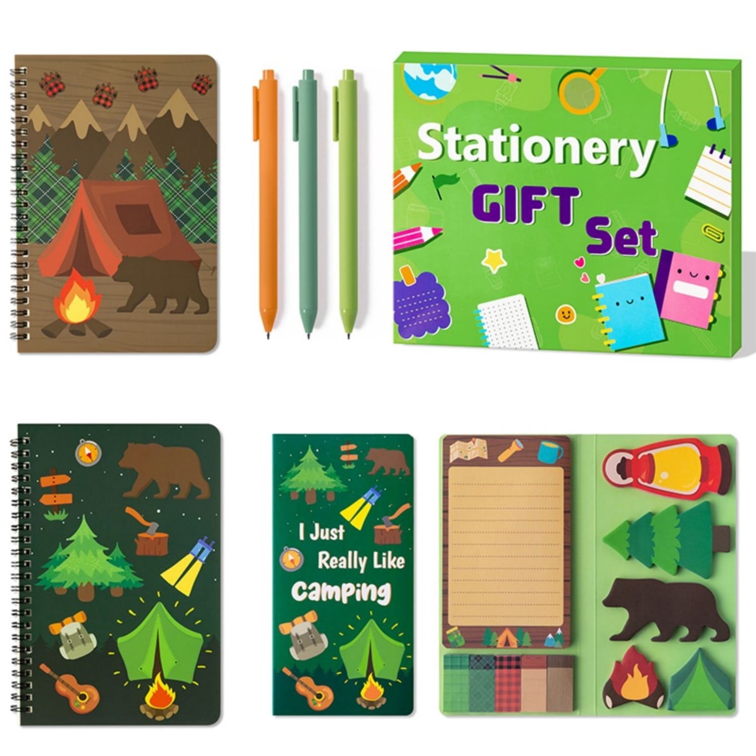 Laffact Camiping A5 Notebook Stationery Set with Box,1Set - Walmart.com