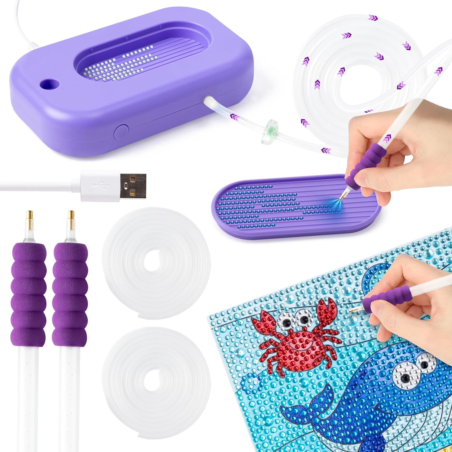 Laffact Adult Electric Diamond Pen Set Vacuum Style Art Drawing Pens ...
