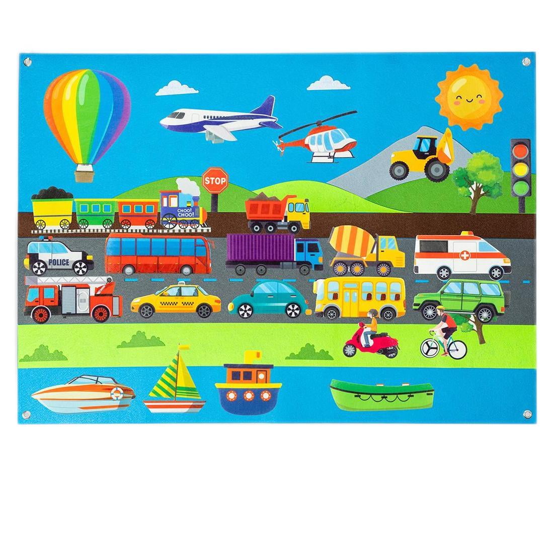 Laffact Transportation Felt Storyboard Set for School Teaching Aids ...