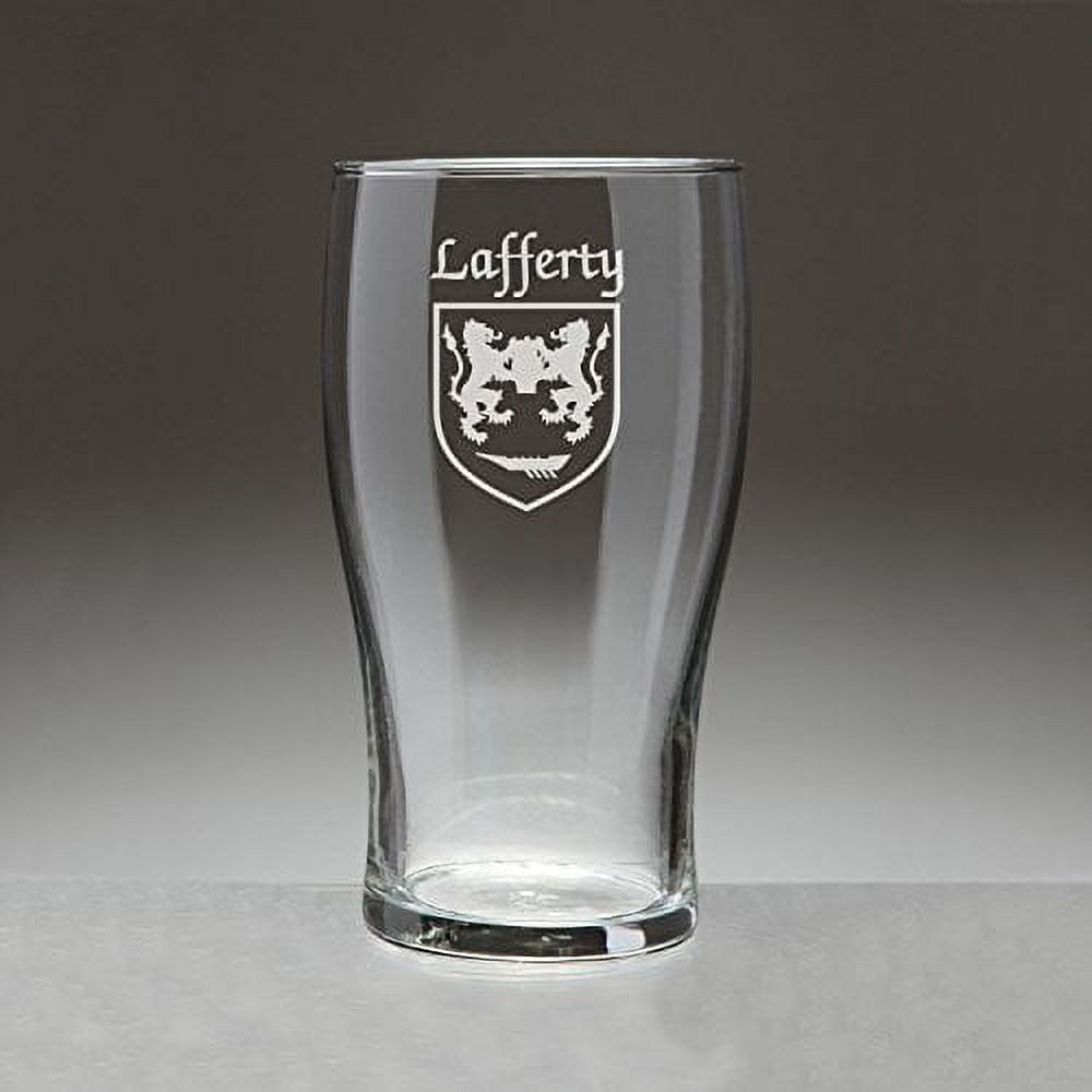 Lafferty Irish Coat of Arms Tavern Glasses - Set of 4 (Sand Etched ...