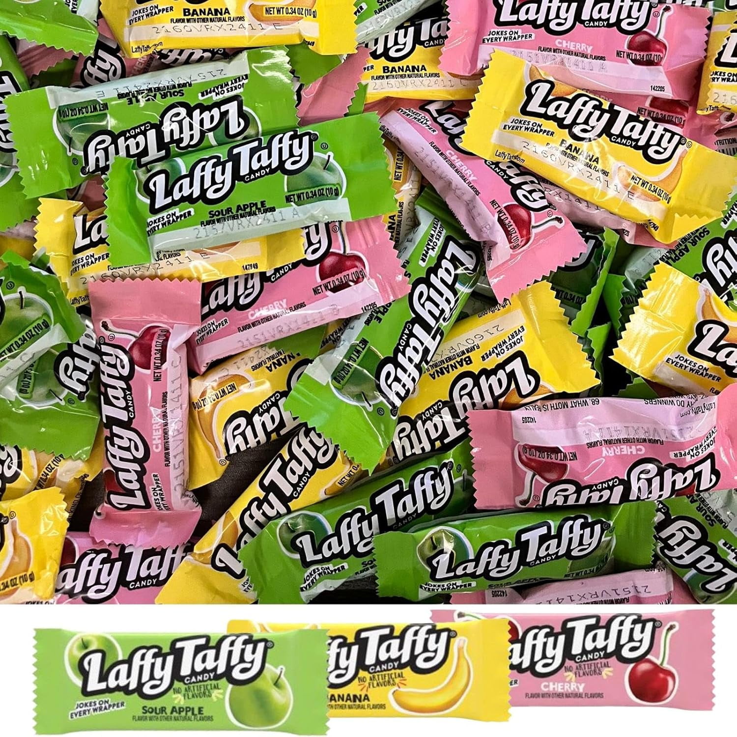 Laffy Taffy Assorted Chewy & Tangy Mini Bars Fruity Flavors ...