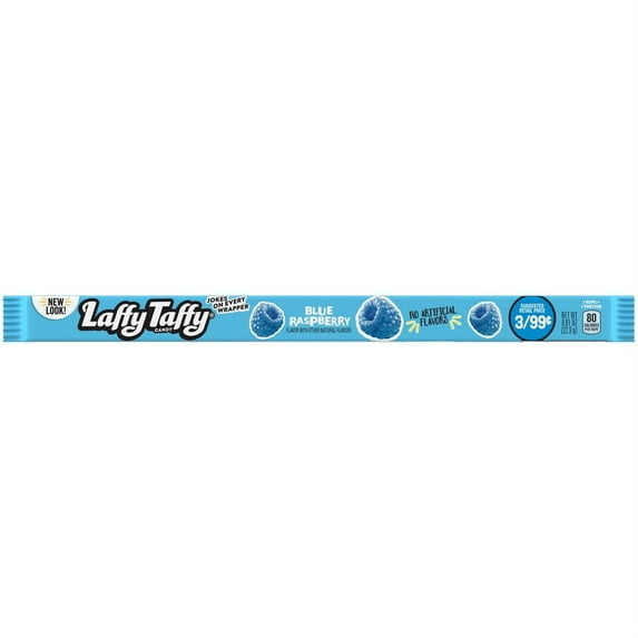 Laffy Taffy Blue Raspberry Rope Chewy Sweet Candy 0.81oz (Box of 24 ...