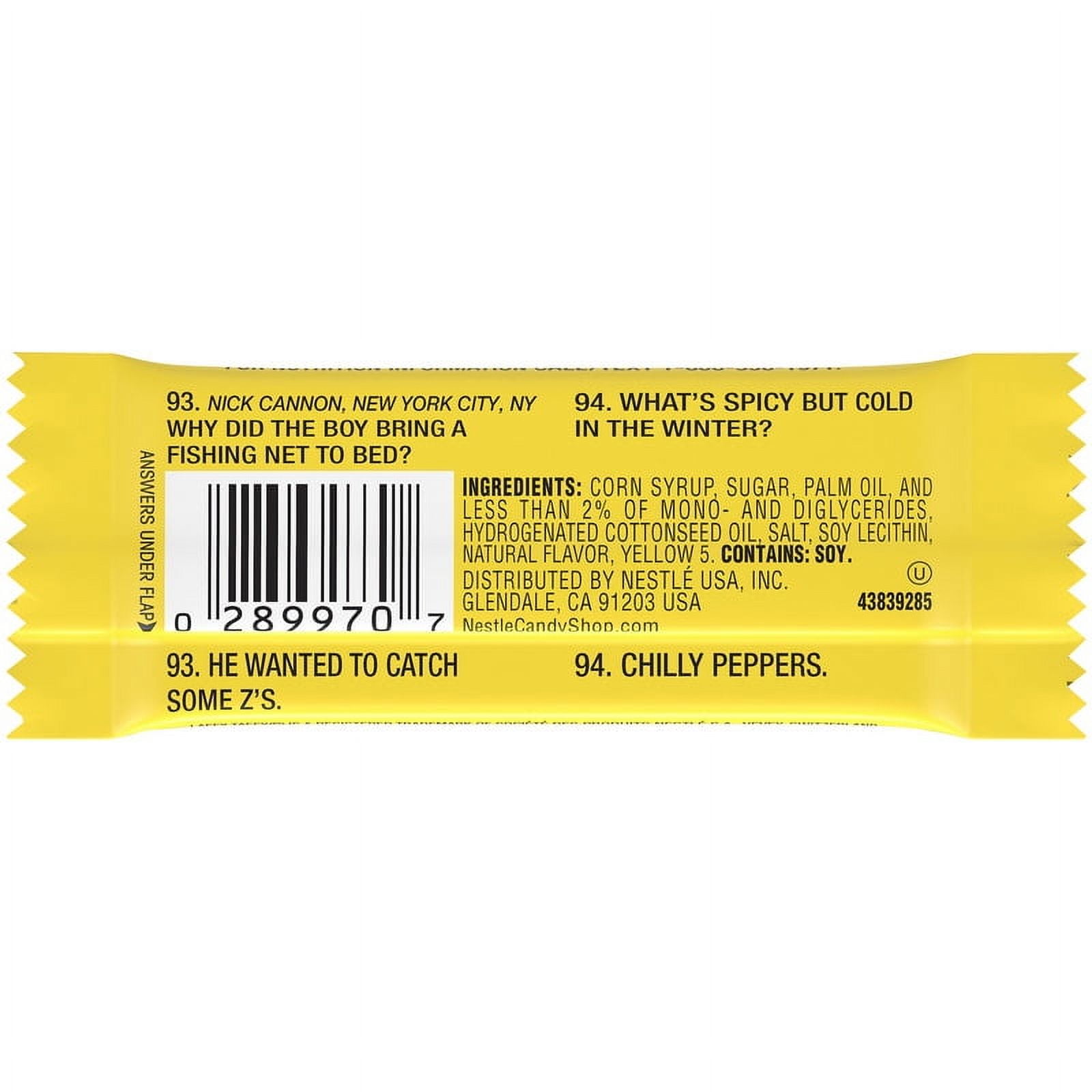 Laffy Taffy Candy, Banana Flavor, Individually Wrapped Candy 145 Pieces ...