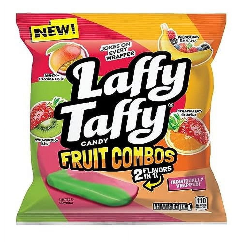Laffy Taffy Candy, Fruit Combos, Individually Wrapped Mini Bars, 6 ...