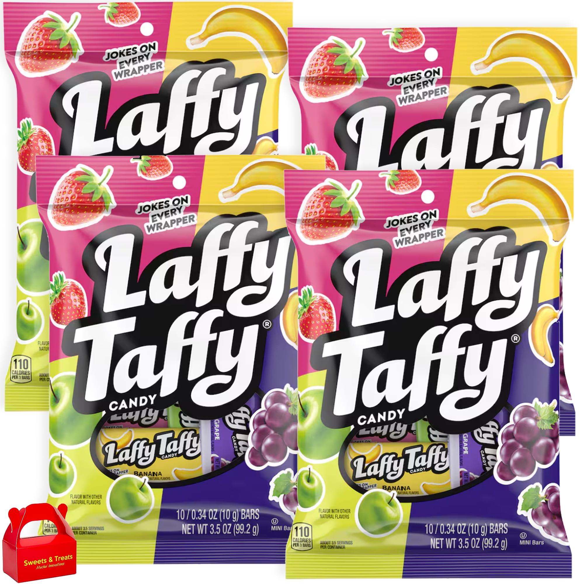 Laffy Taffy Candy Mix Banana Sour Apple Grape Flavors 4 Bags ...