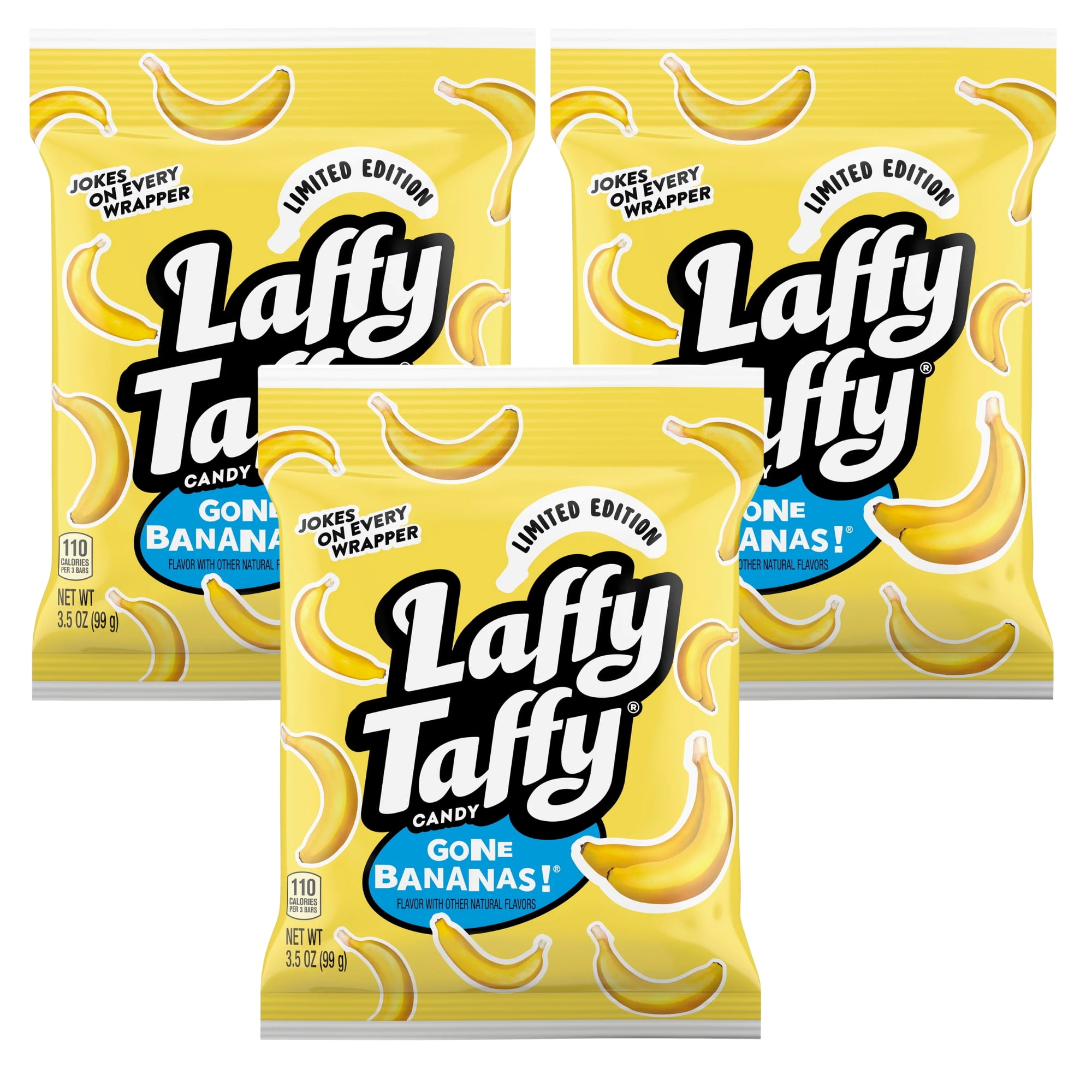 Laffy Taffy Gone Bananas Candy Chewy Texture Stretchy Fruit Flavors