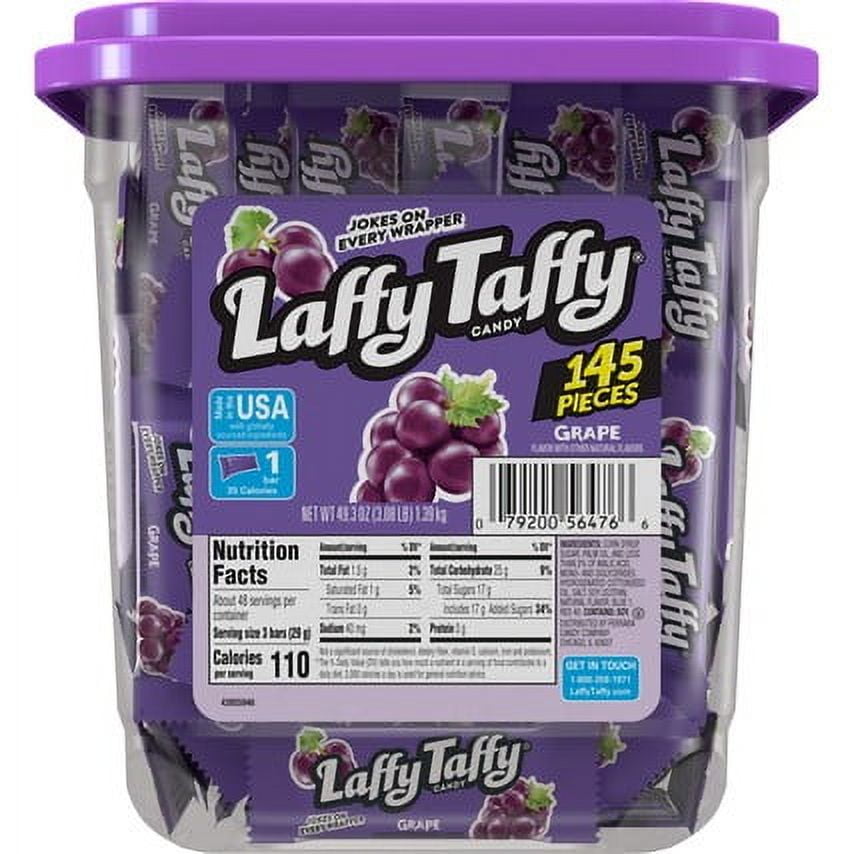 Laffy Taffy Flavorful Grape Candy, 0.34oz (145 Count) - Walmart.com