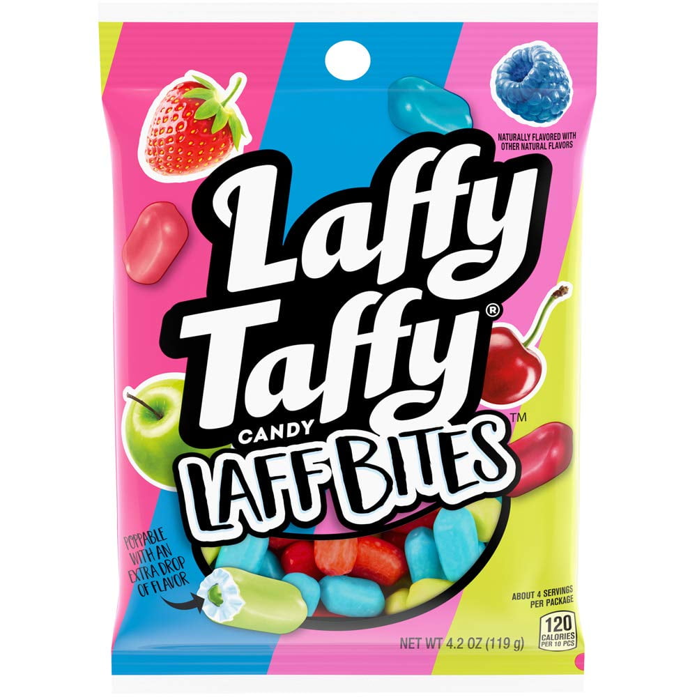 Laffy Taffy Laff Bites Candy, 4.2oz - Poppable Fruit Flavored Gel ...