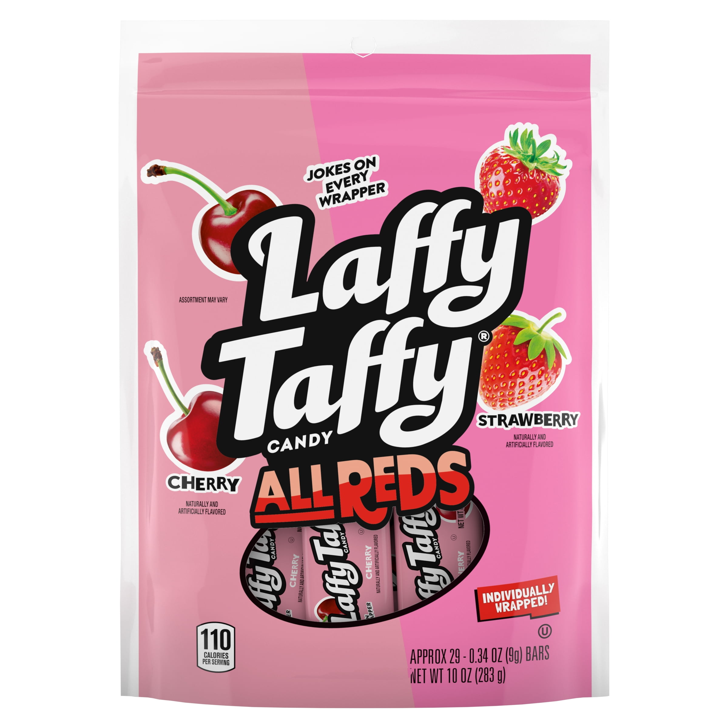 Laffy Taffy Candy All Reds Mini Bars, Chewy, 10 Ounce Bag - Walmart.com