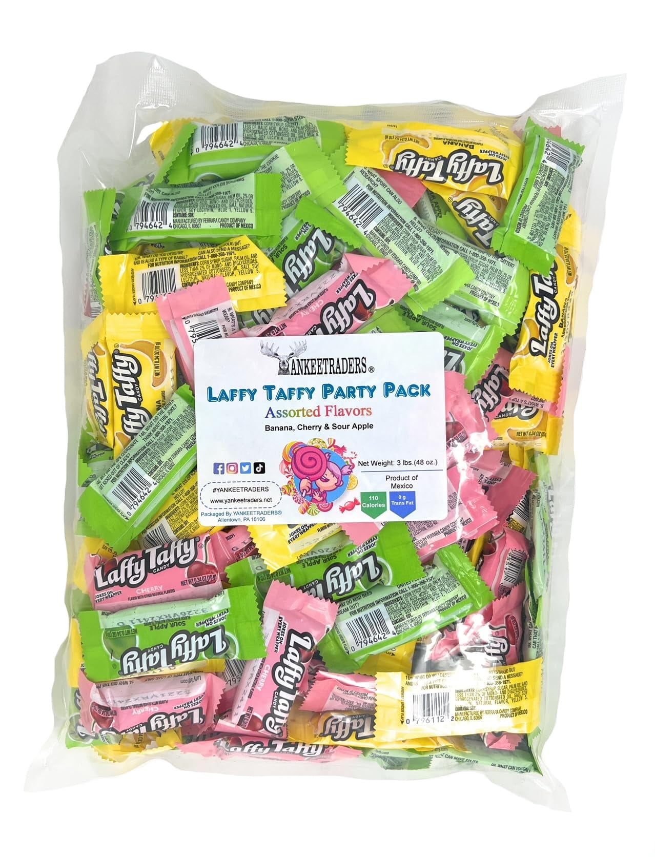 Laffy Taffy Party Pack, ESF27 Assorted Flavors, 3 Pounds Bulk - Walmart.com