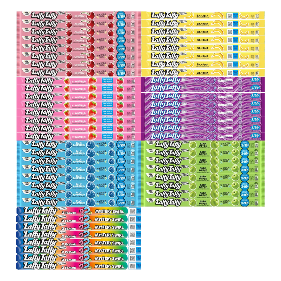 Laffy Taffy Ropes Variety Pack - 56 Pack - 7 Exciting Flavors ...