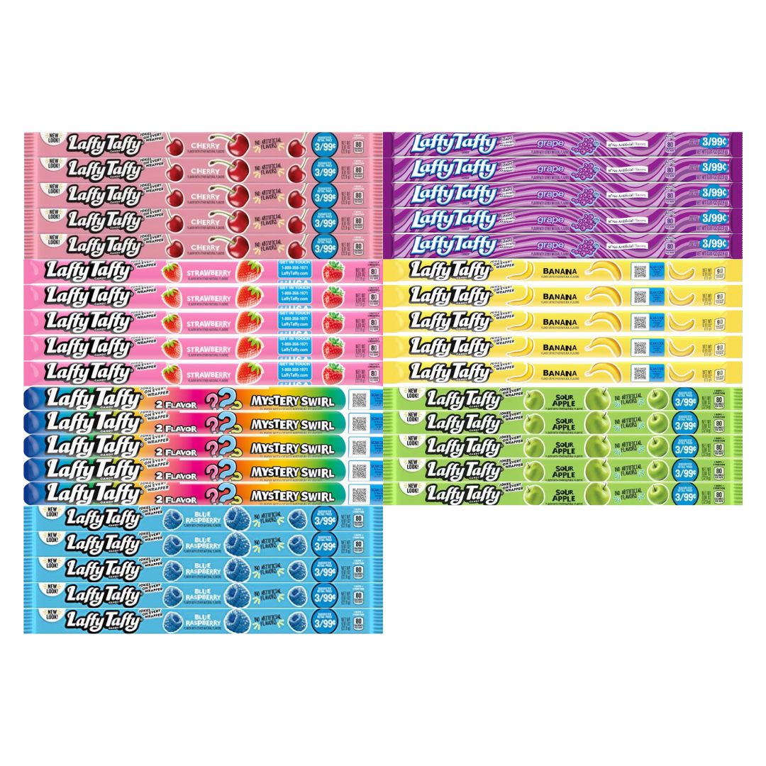 Laffy Taffy Ropes Variety Pack - 35-Pack for Breakroom Treats - Walmart ...