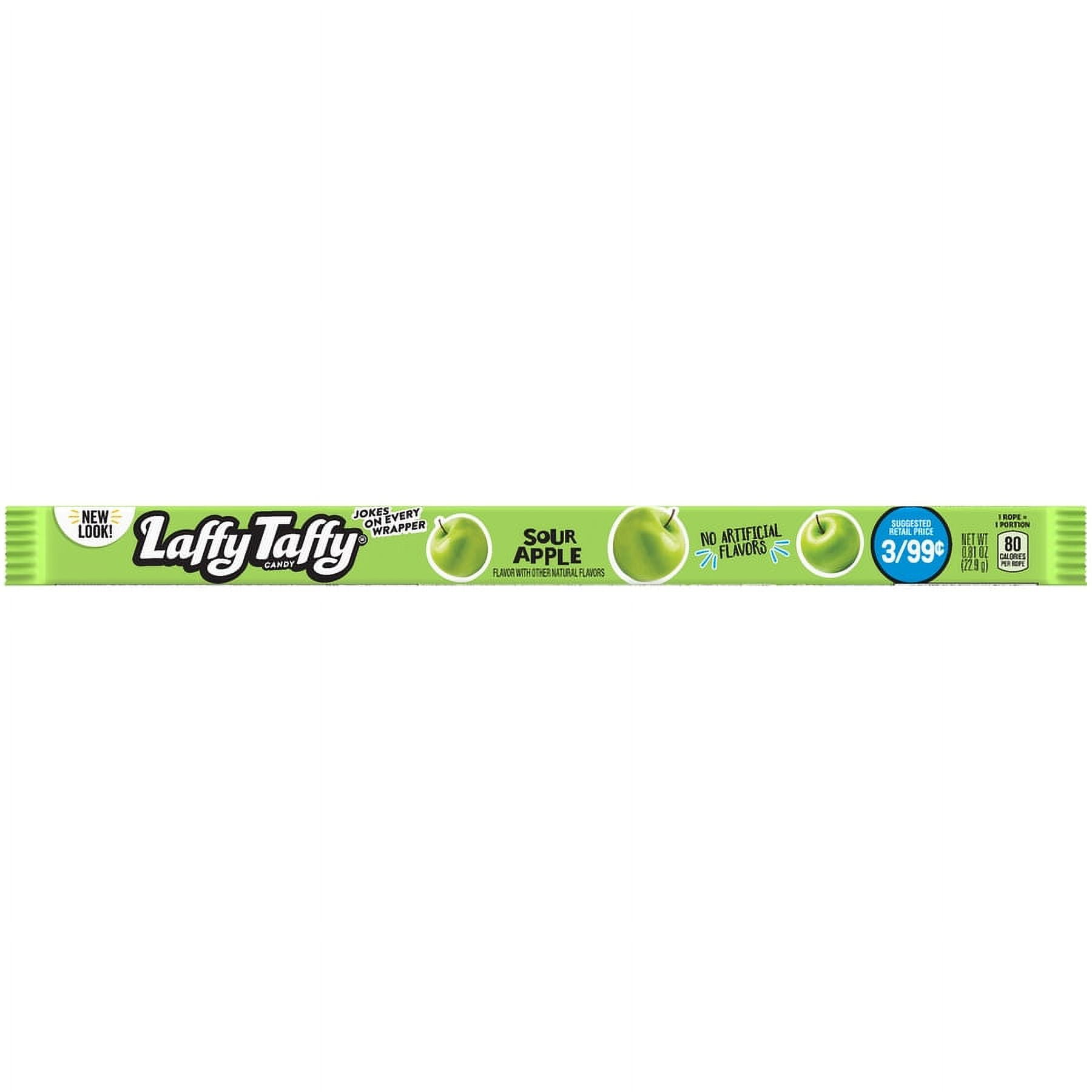Laffy Taffy Sour Apple Rope Chewy Candy 0 81oz Box Of 24