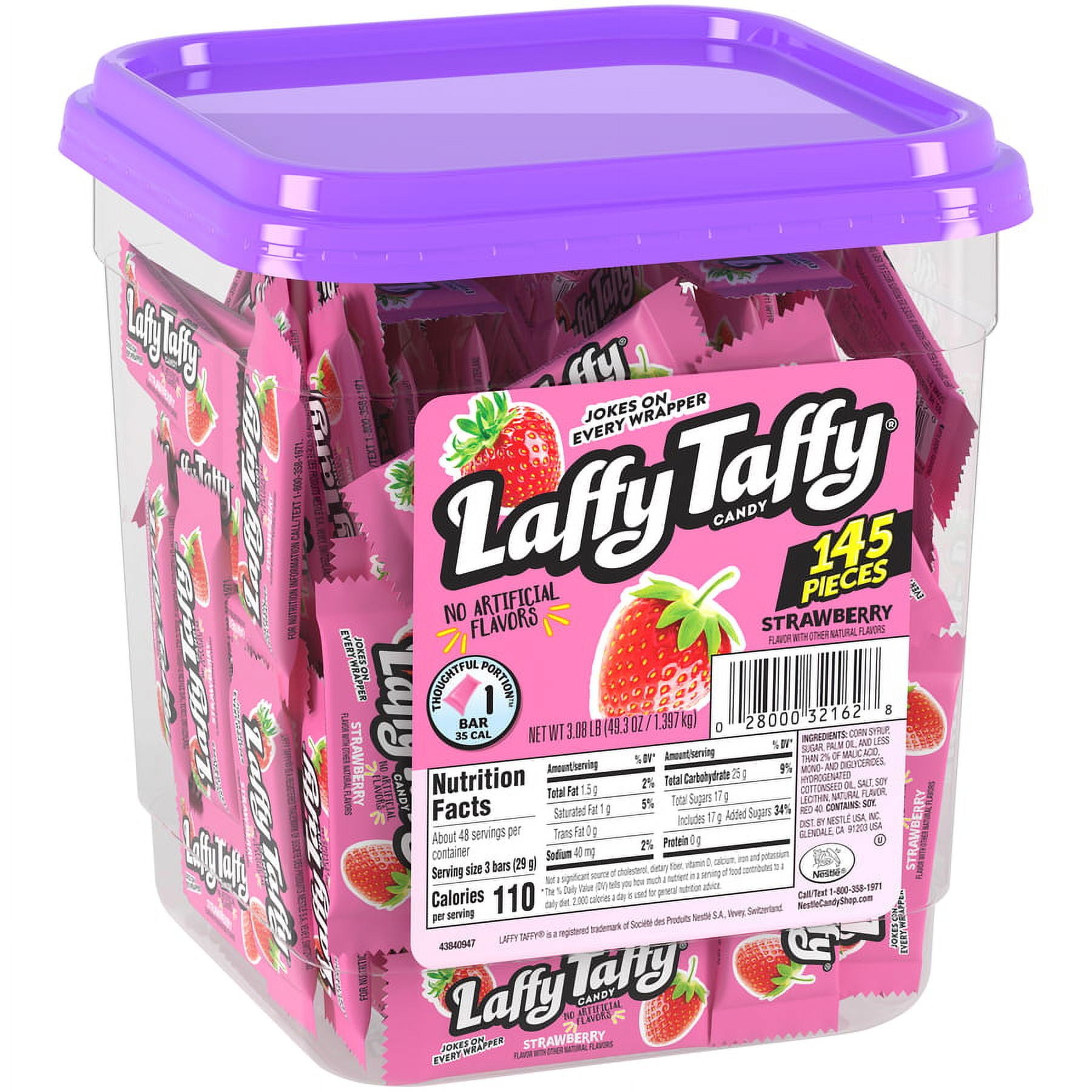 Laffy Taffy Strawberry Chewy Candy 145 Ct. Tub - Walmart.com