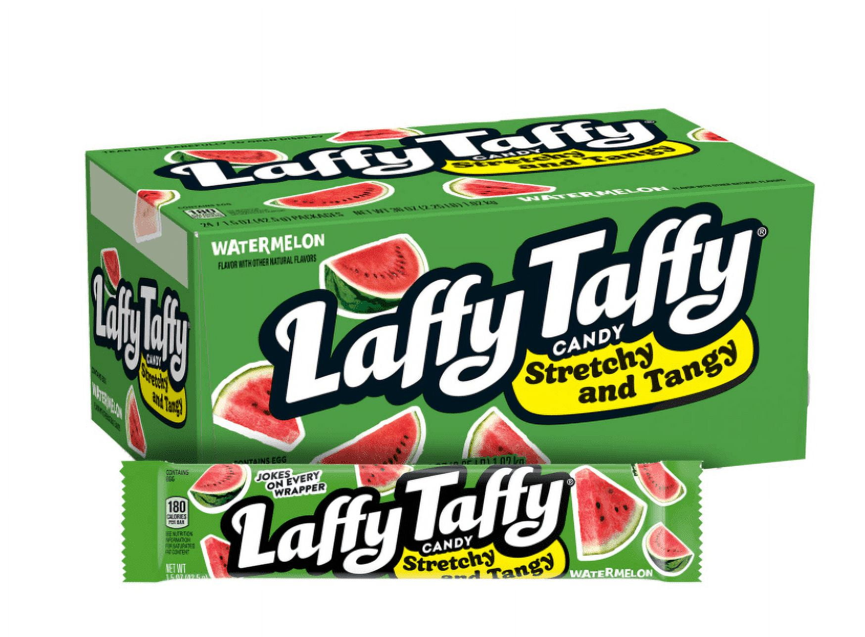 Laffy Taffy, Stretchy and Tangy Watermelon Candy, 36 oz, 24pk - Walmart.com