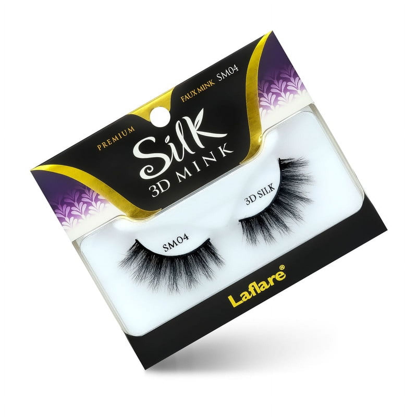 Laflare 3D SILK MINK Premium Faux Mink Eyelashes, Cat Eyes, Wispy ...