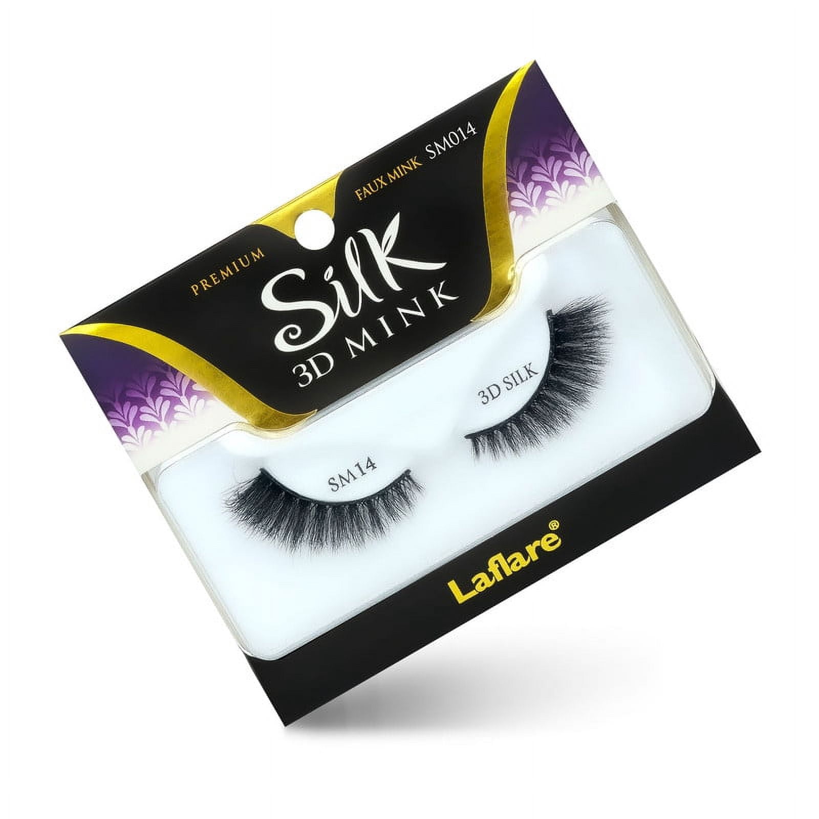 Laflare 3D SILK MINK Premium Faux Mink Eyelashes, Cat Eyes, Wispy ...