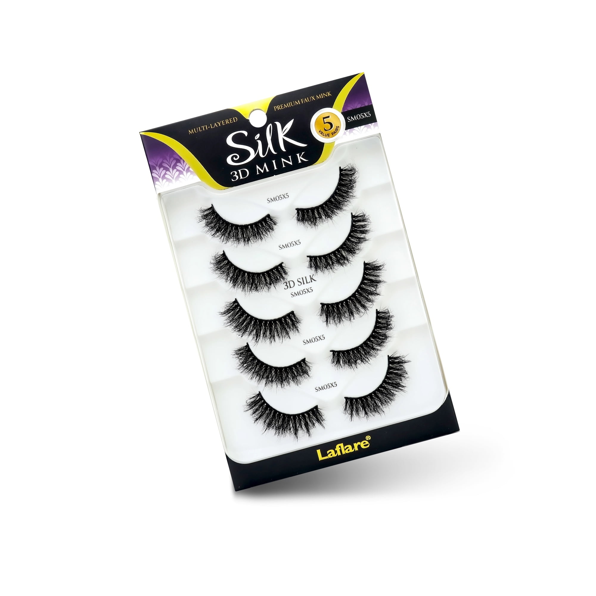 Laflare 3D Silk Mink Premium Faux Mink Eyelashes, Cat Eyes, Wispy ...
