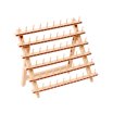 New brothread Wooden Thread Rack - 60 Spools Cone Stand for Organizing ...