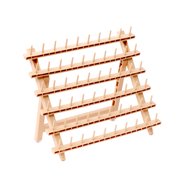 New brothread Wooden Thread Rack - 60 Spools Cone Stand for Organizing ...