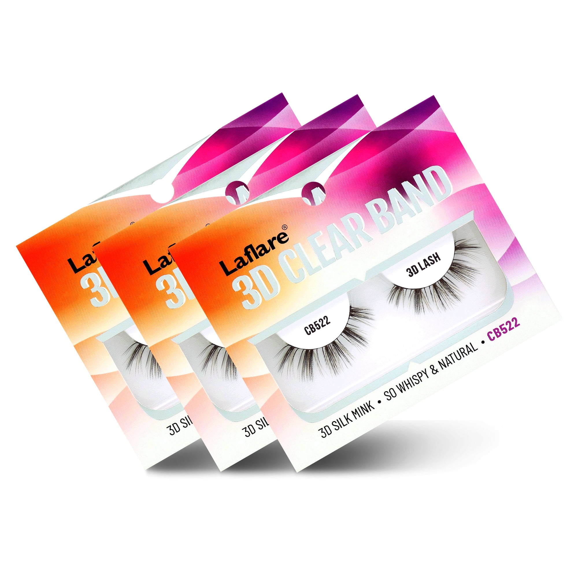 Laflare Strip Lashes look like Eyelash Extensions Clear Band 3D Natural ...