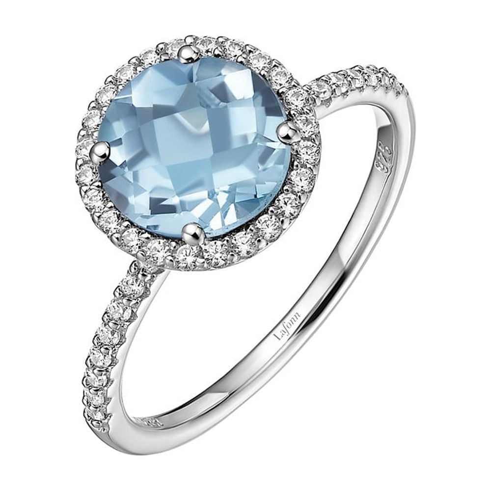 Lafonn Aria Sterling Silver Platinum Plated Lassire Blue Topaz and ...