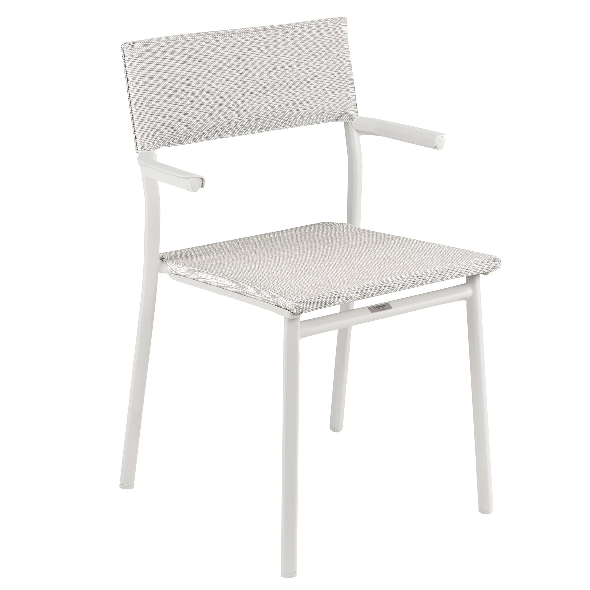 Lafuma Batyline Duo ORON Outdoor Dining Armchair, Sand/Pebble (Set of 2 ...