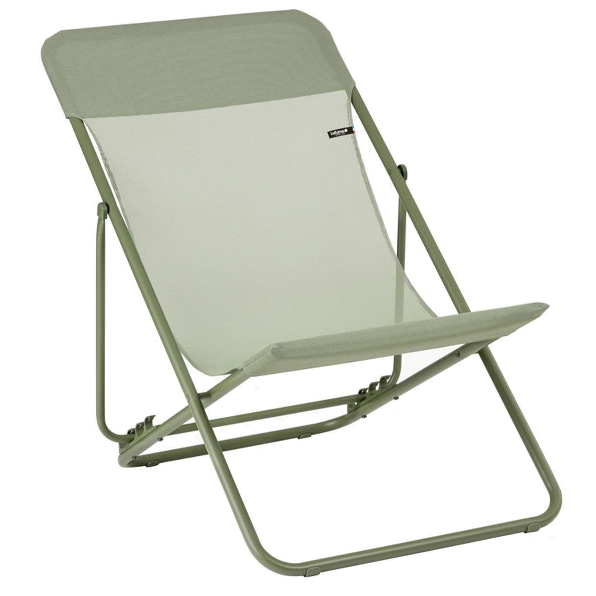 Lafuma Maxi Transat Colorblock Foldable Reclining Deck Chair, Moss (2 ...